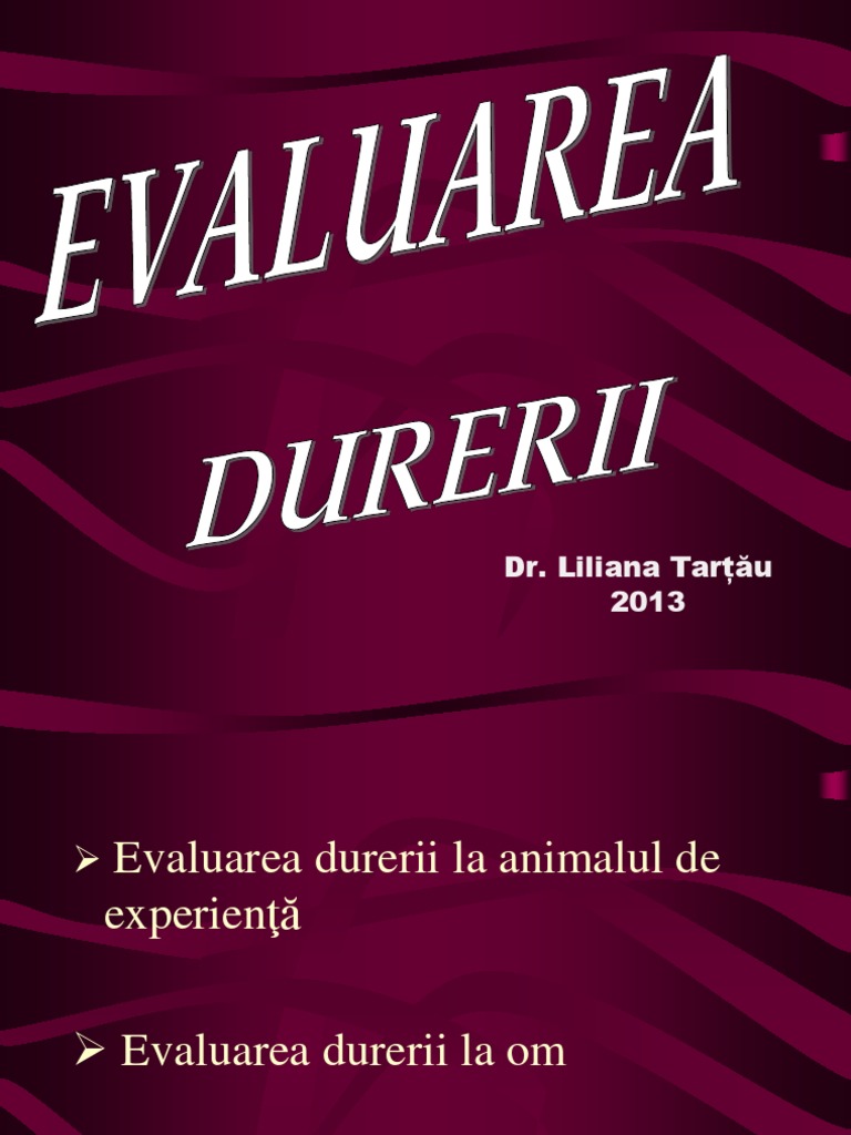 Evaluarea Durerii | PDF