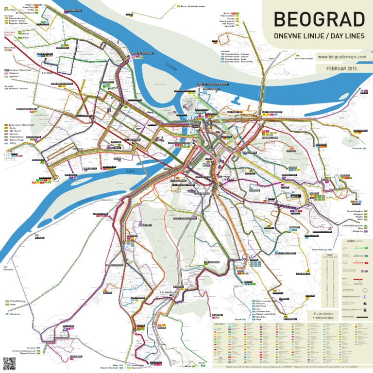 Beograd Dnevne Linije Velika Mapa | PDF