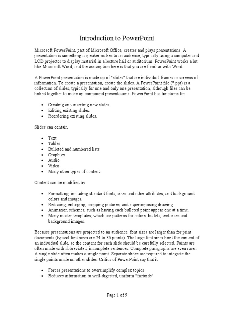 Using Powerpoint | PDF | Microsoft Power Point | Typefaces