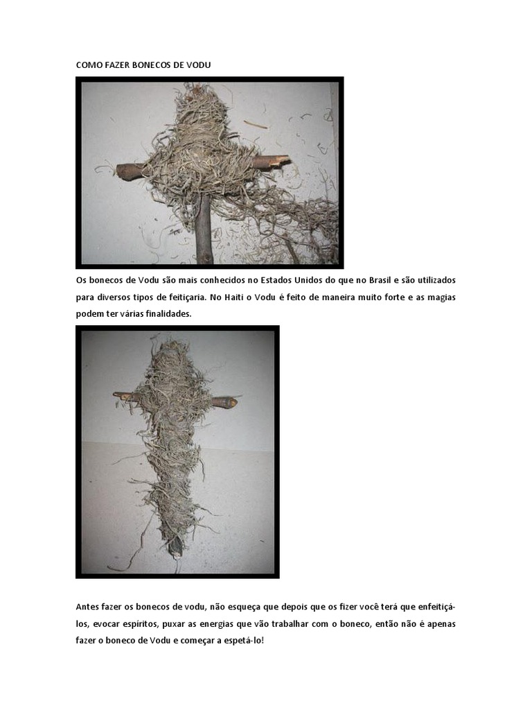 Como Fazer Bonecos de Vodu | PDF | Bonecas | Vodu haitiano