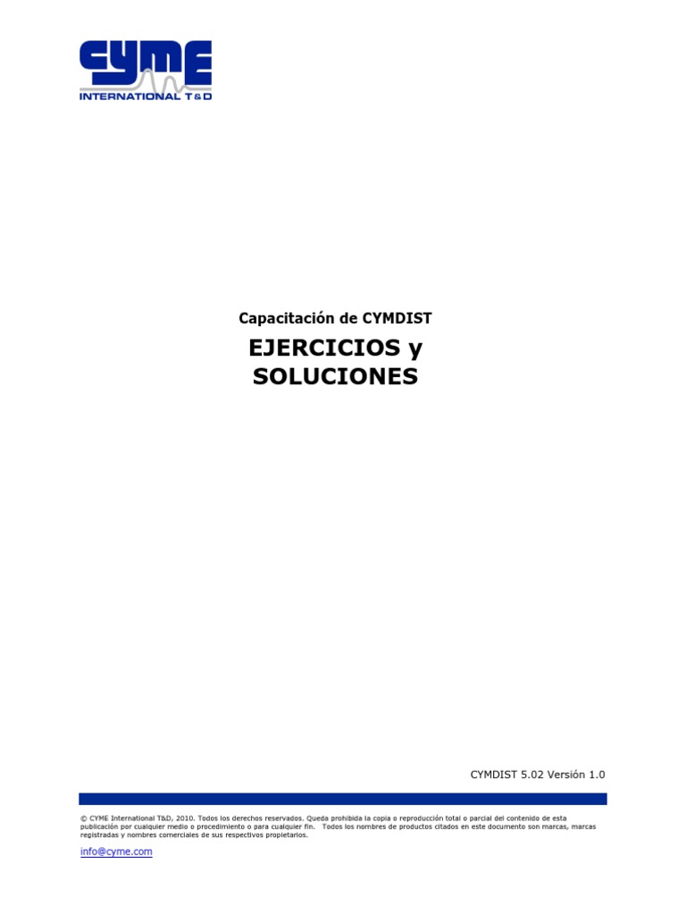 Manual de capacitación CYMDIST - Ejercicios y soluciones | PDF ...