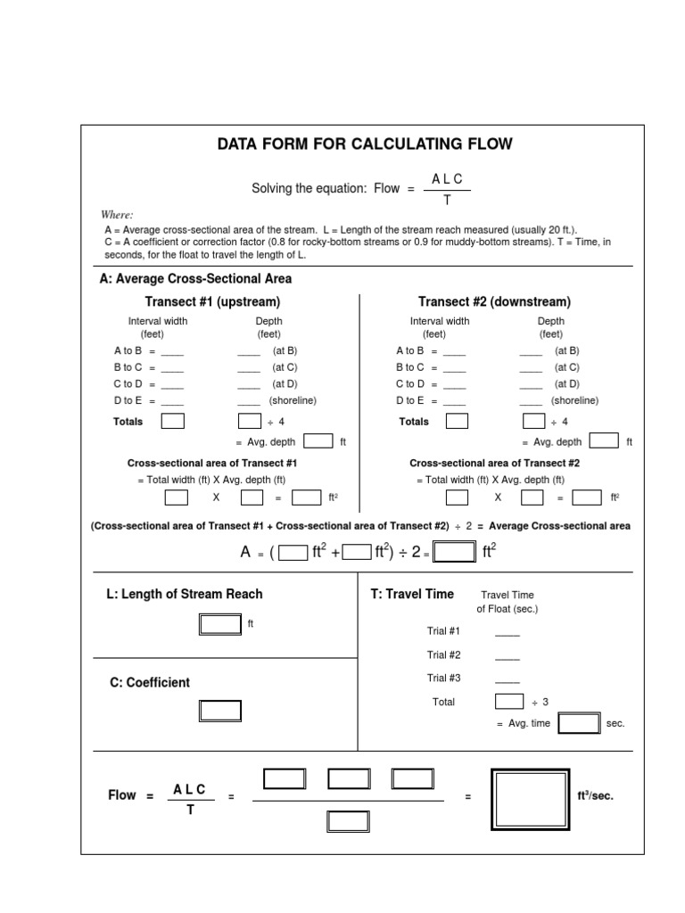 Discharge Table Calculation Guide | PDF | Science & Mathematics | Computers