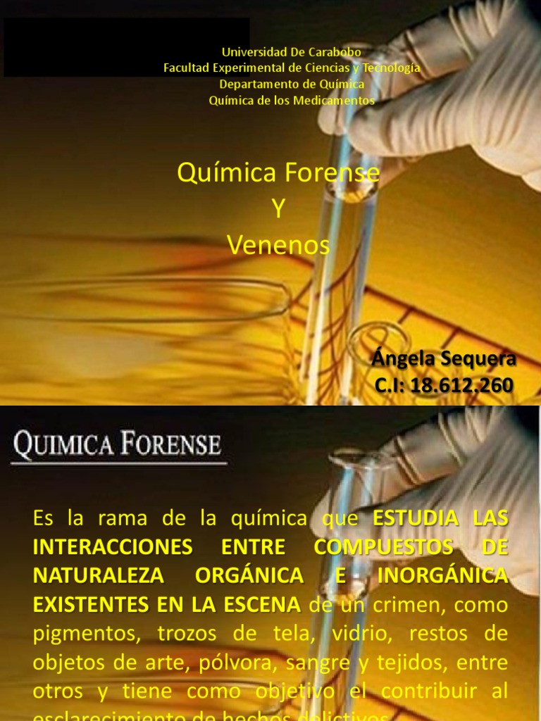 Análisis químico forense de evidencias en escenas de crimen y su ...