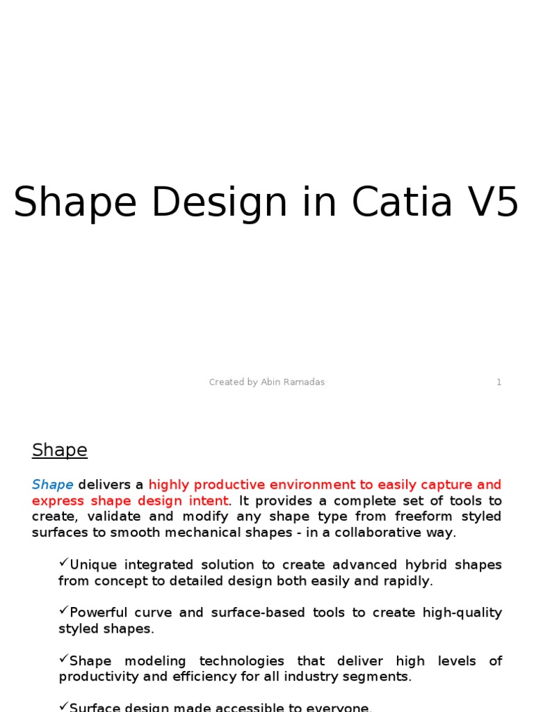 Catia V5 - Workbenches | PDF | 3 D Modeling | 3 D Computer Graphics