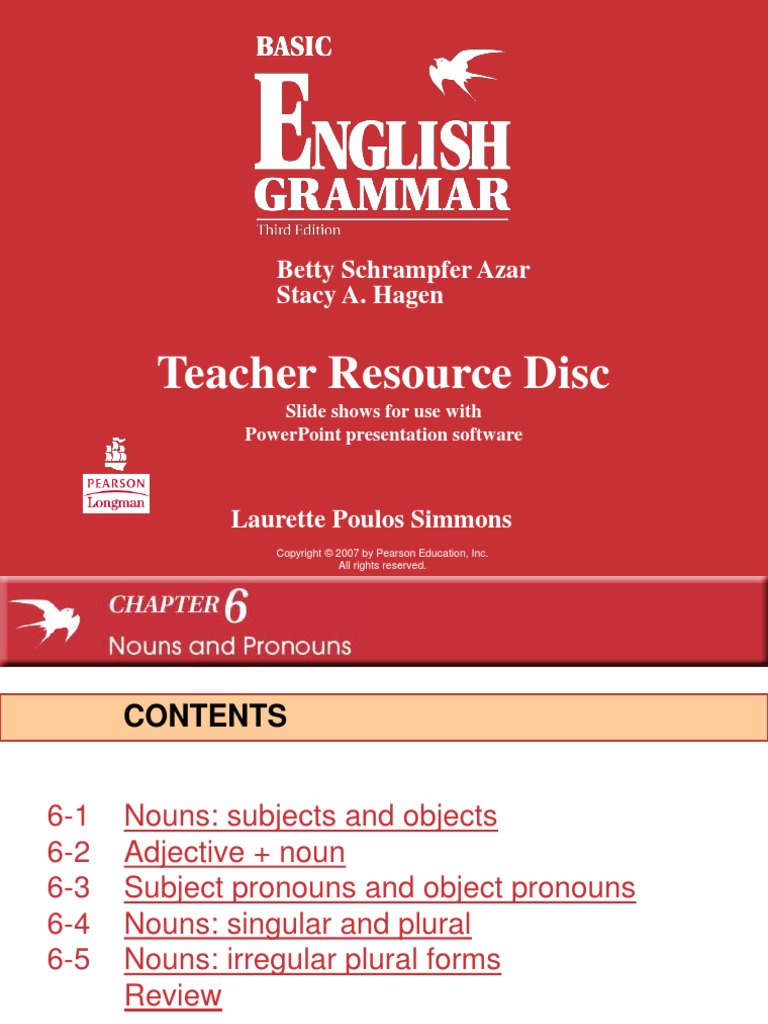 Powerpoint: Nouns and Pronouns - Singular and Plural Nouns - Irregular ...