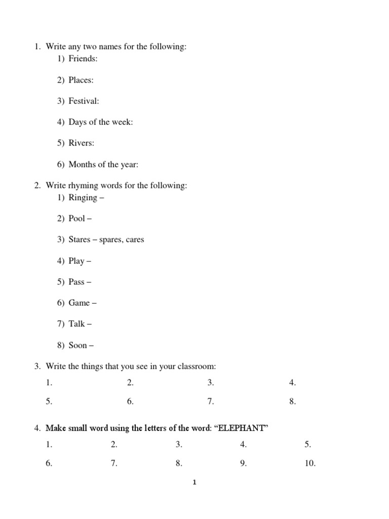 English NCERT Question Paper | PDF
