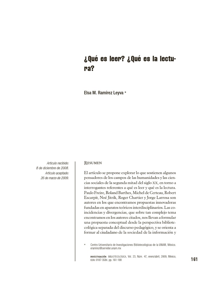 Qué Es La Lectura | PDF | Lectura (proceso) | Conocimiento