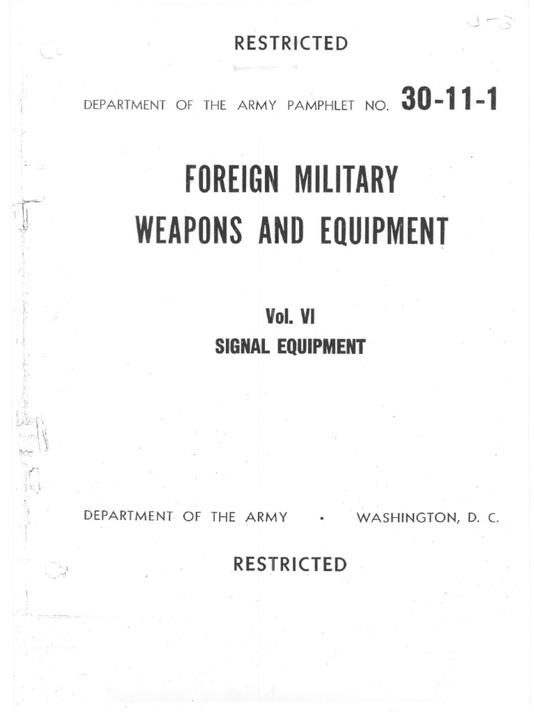 ww2 Equipment Manual | PDF