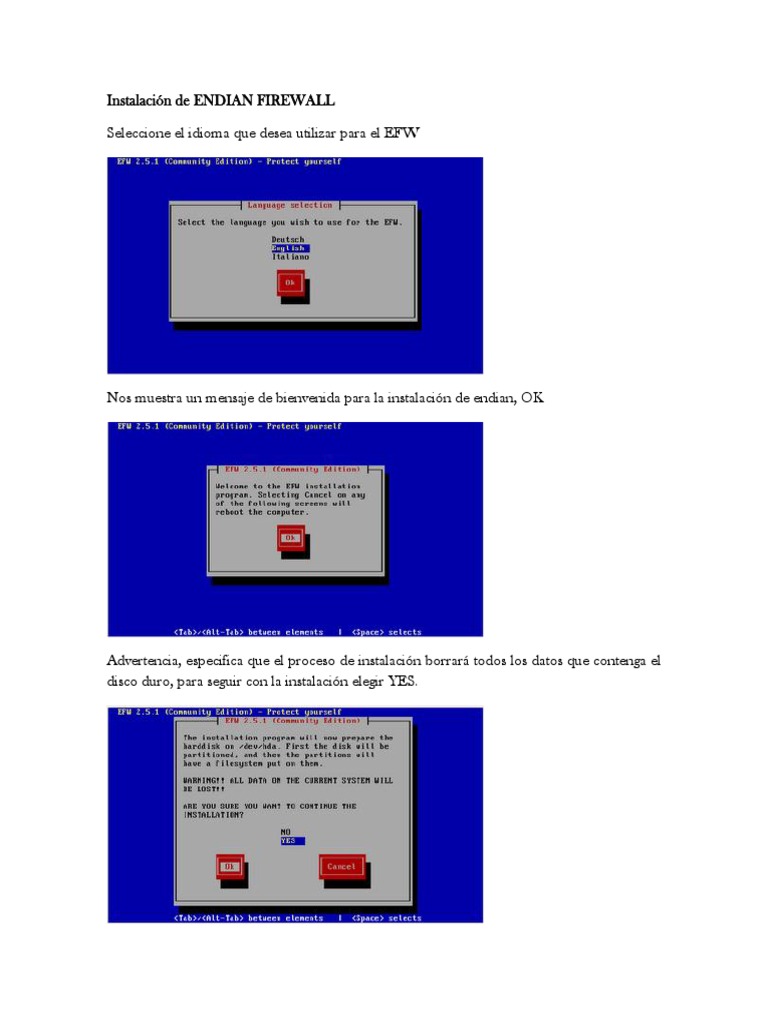 Instalación y Configuración de ENDIAN FIREWALL | PDF | Servidor proxy ...