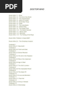 Complete Doctor Who Episode List | PDF | The Doctor (Doctor Who ...