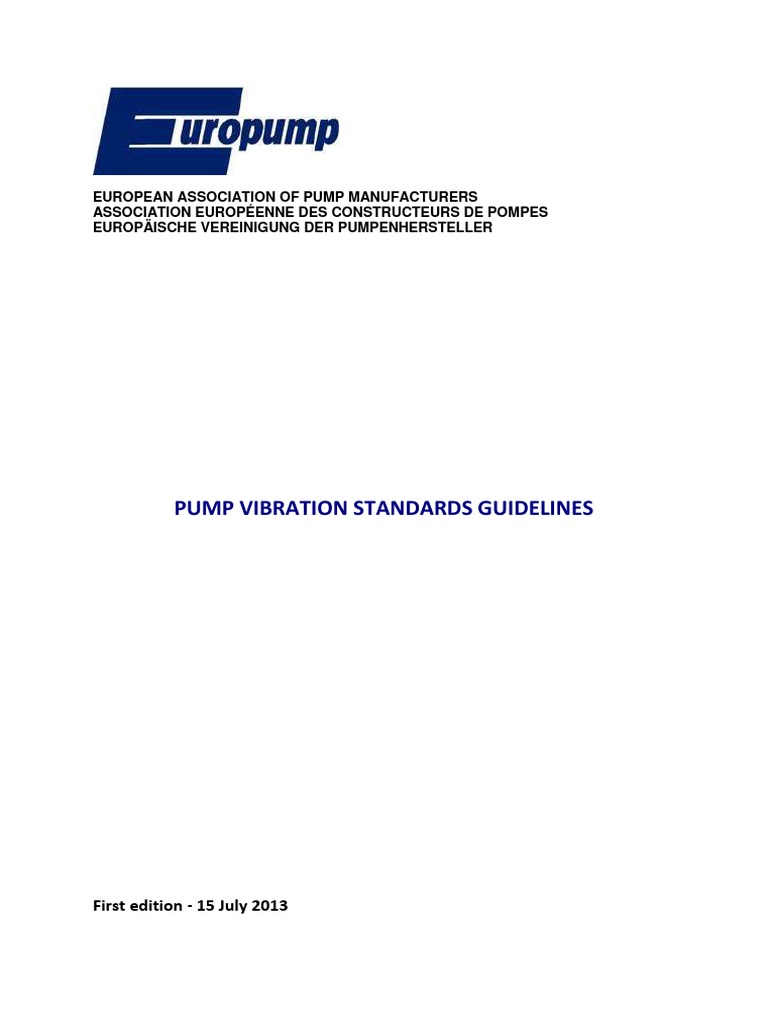 Pump Vibration Standards Guidelines | PDF