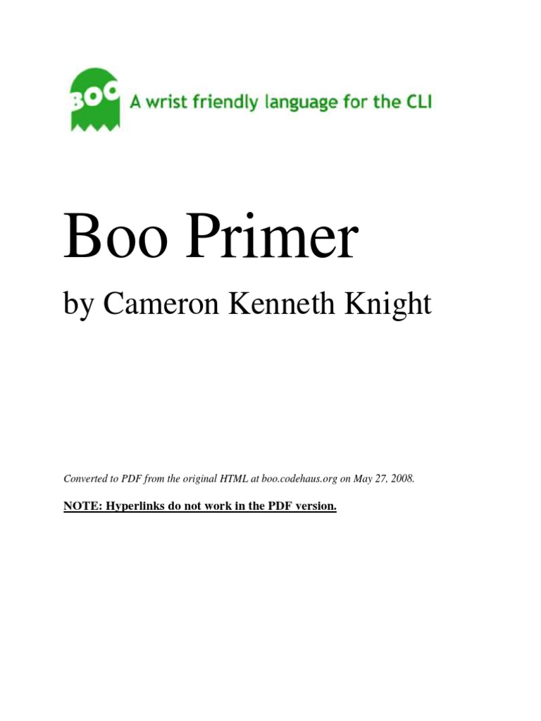Boo Primer | Download Free PDF | Class (Computer Programming) | Method ...