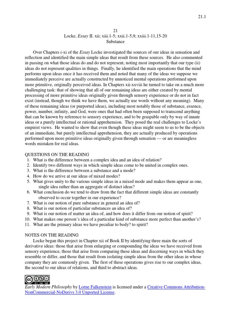 Early Modern Philosophy By: Lorne Falkenstein Creative Commons ...