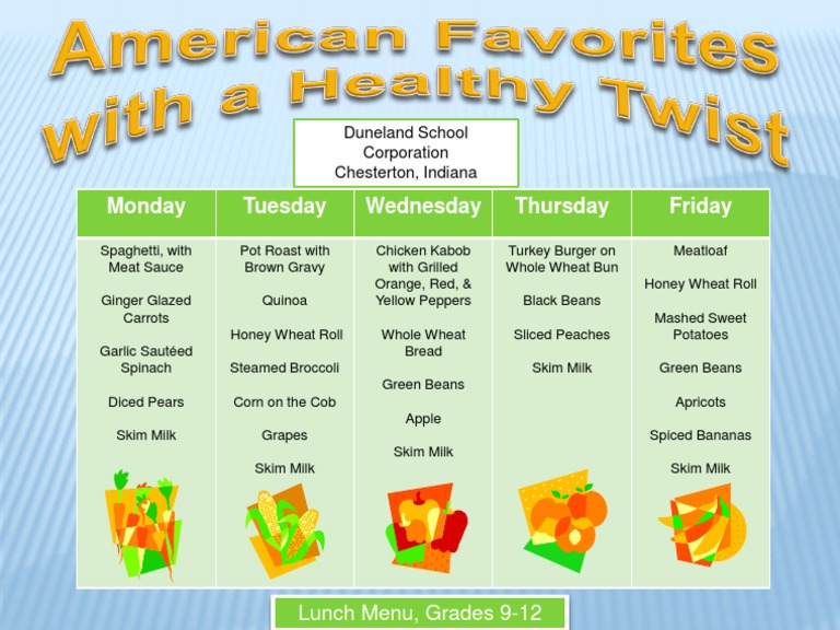 Group1 NSLP Menu Template | PDF