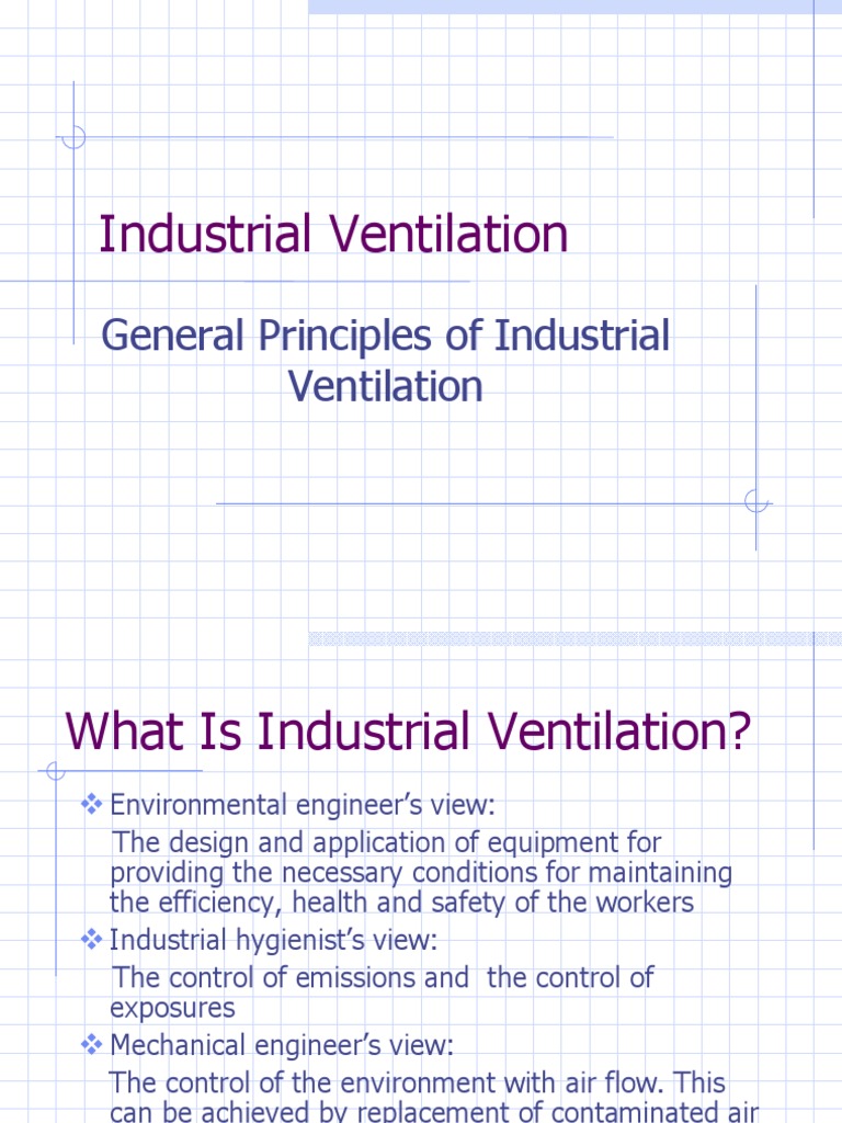 General Principles of Industrial Ventilation | PDF | Ventilation ...