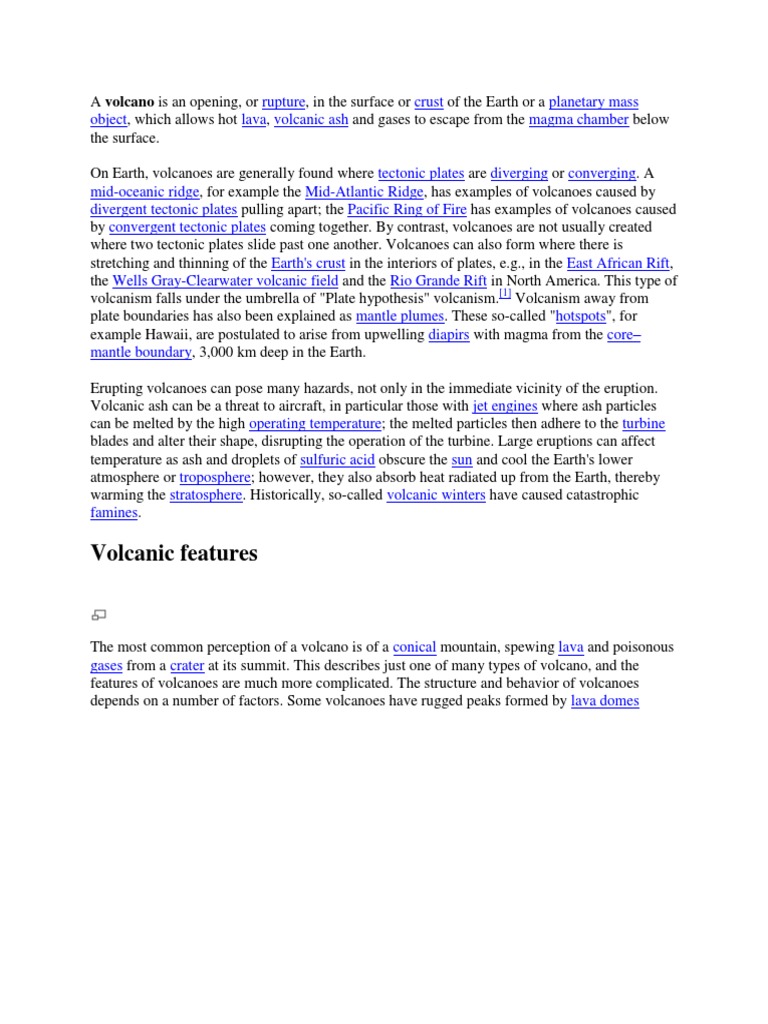 Volcano Info | PDF | Science & Mathematics