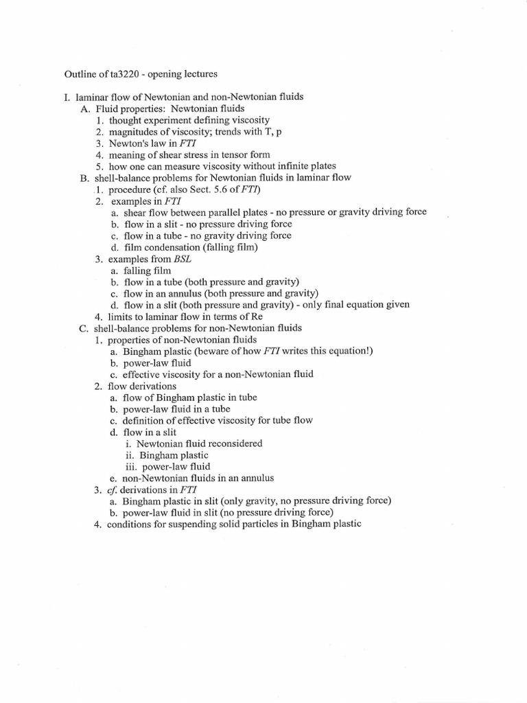 01 Shell Balance Problem With Newton S Law | PDF | Fluid Mechanics ...