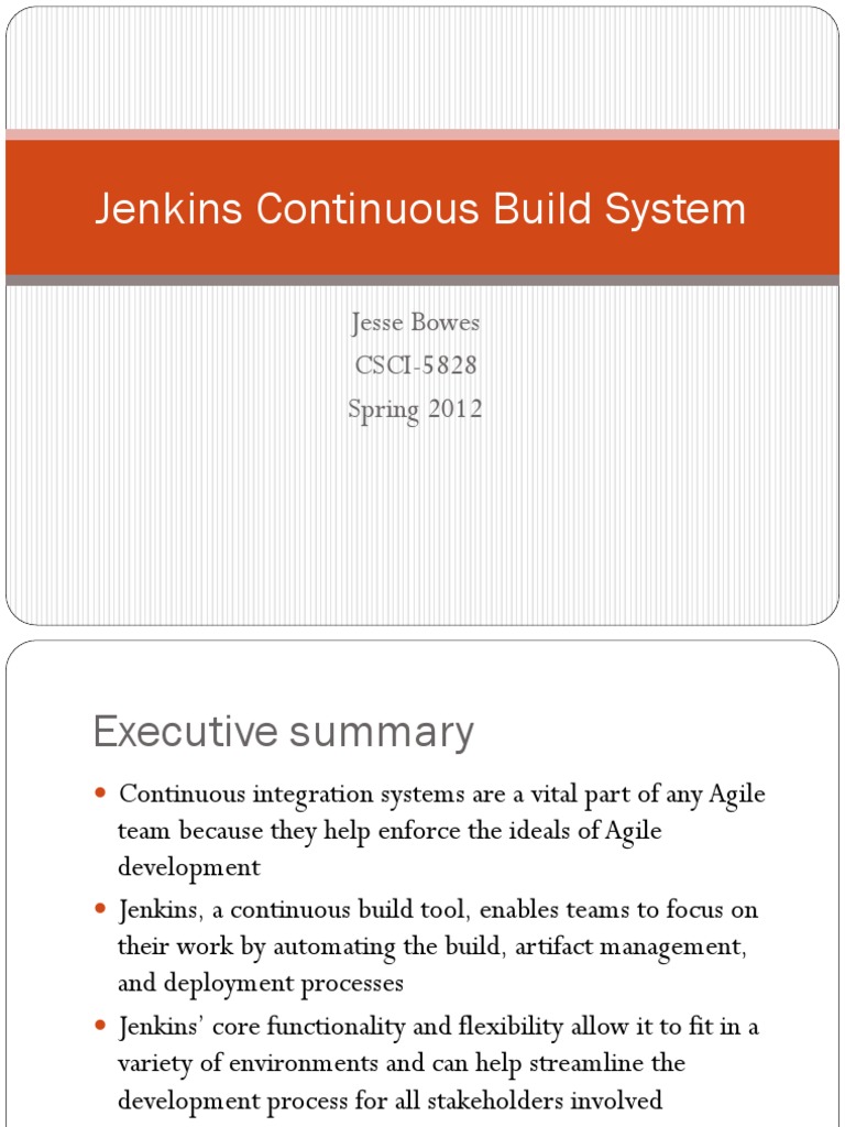 Jenkins Continuous Build System | PDF | Unix Software | Free Content