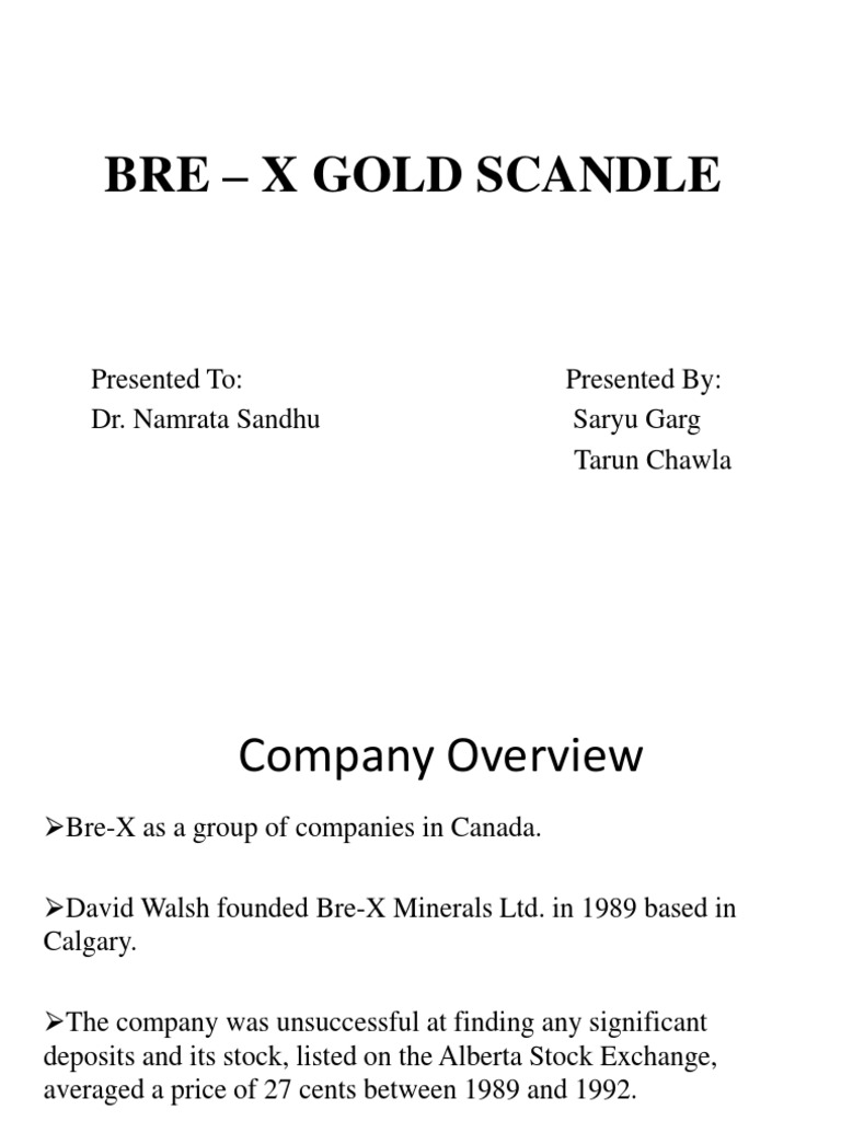 Bre - X Gold Scandle | PDF | Investing | Mining