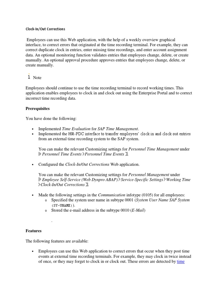 Clock in Clock Out | PDF | Email | Web Application