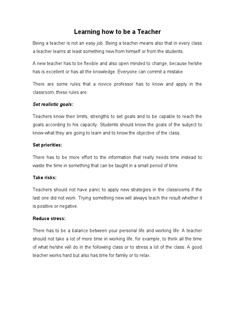 Essential Tips for New Teachers | PDF