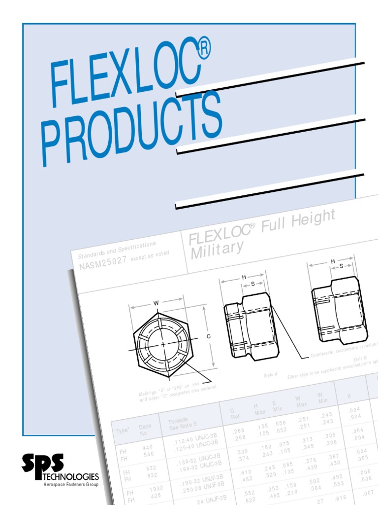 Flexloc Cat Sp1040 | PDF | Nut (Hardware) | Structural Steel