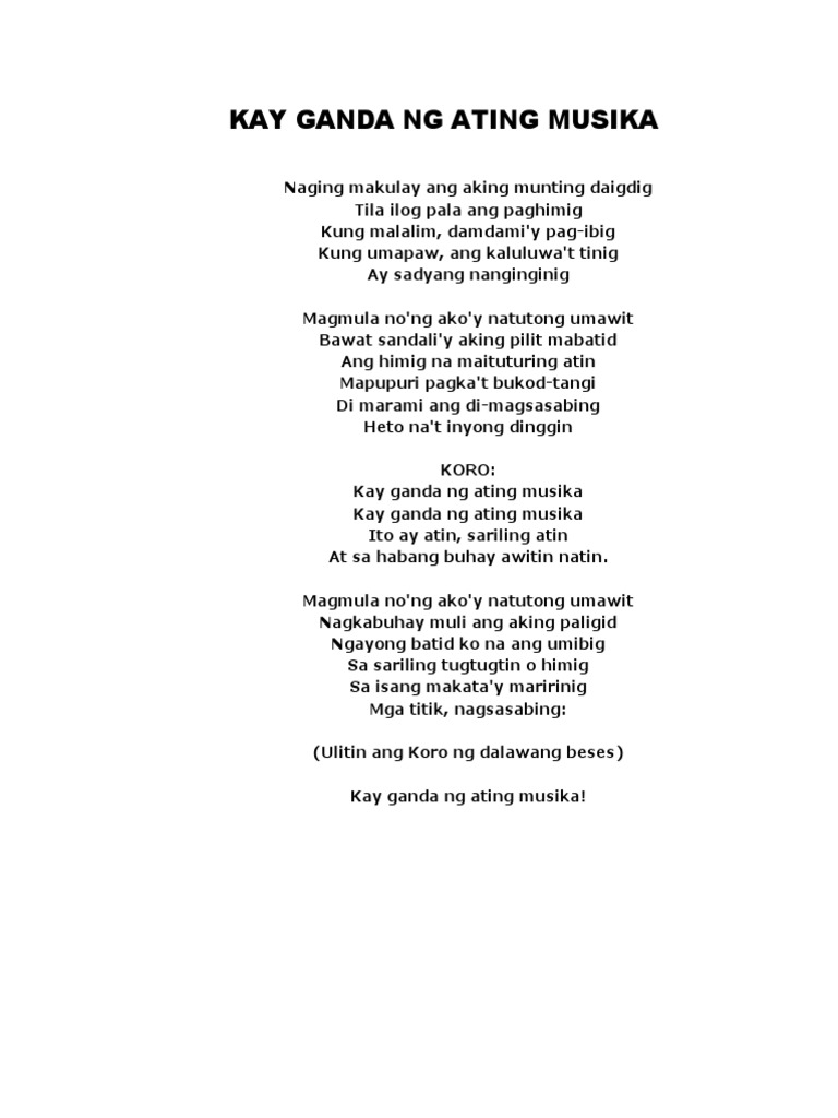 Kay Ganda Ng Ating Musika