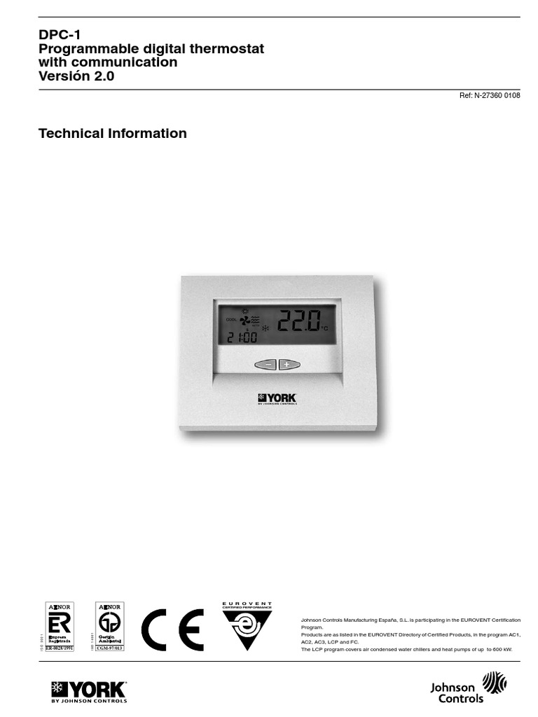 DPC 1 | PDF | Thermostat | Electric Heating