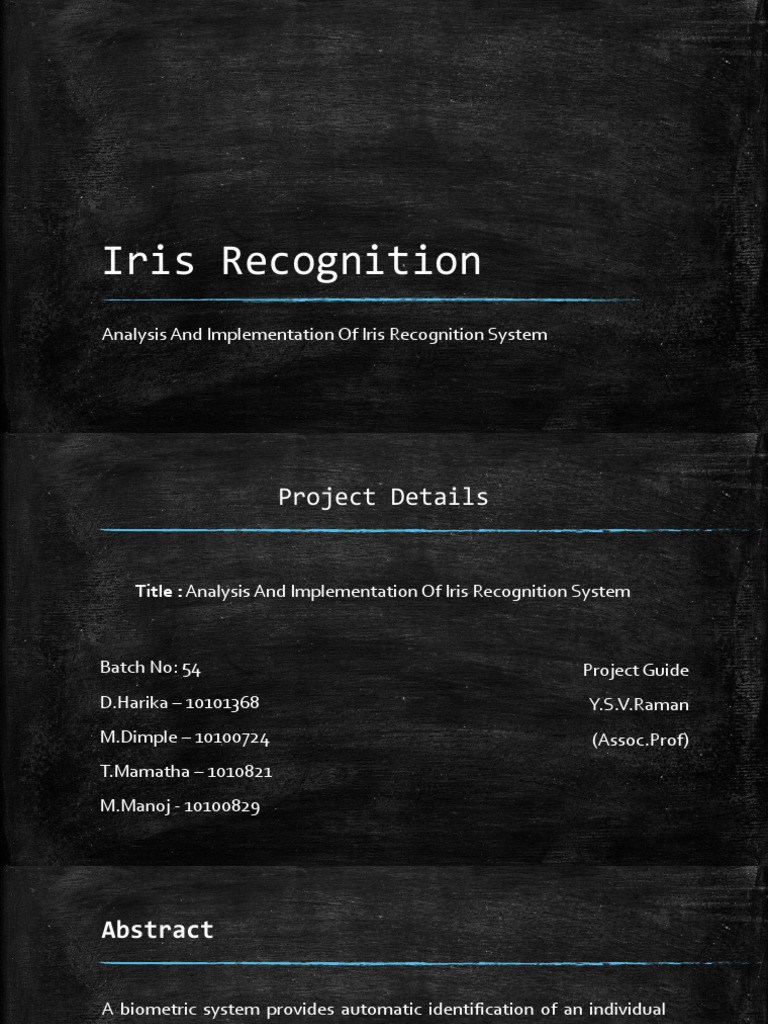 Iris Recognition Using MATLAB | PDF | Biometrics | Human Eye
