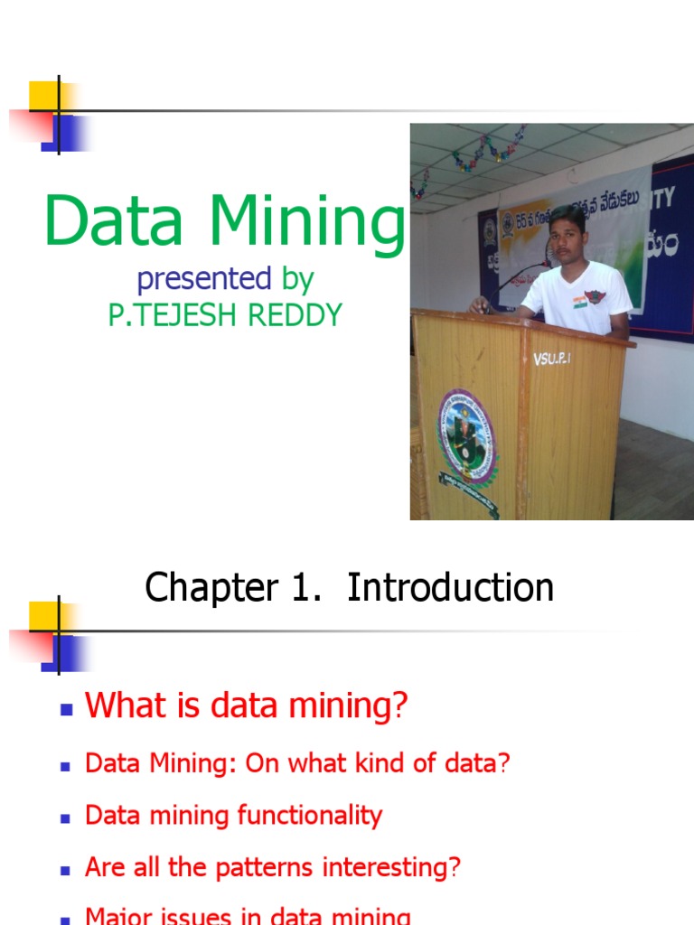 Data Mining: by P.Tejesh Reddy | PDF | Data Mining | Statistical Classification