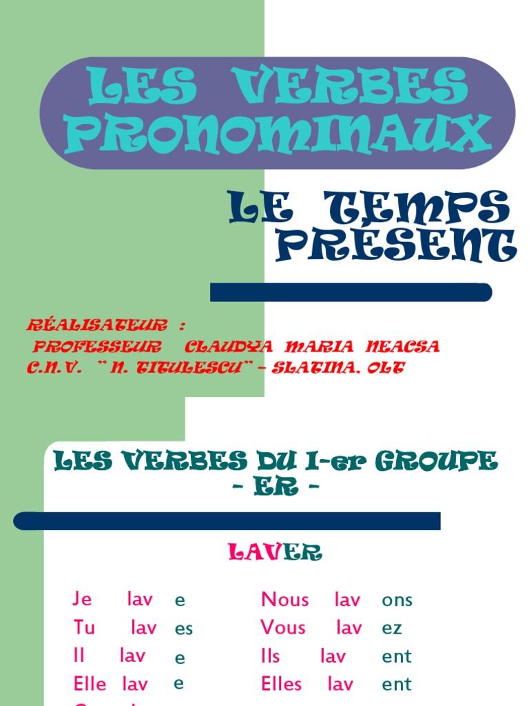 Verbes Pronominaux au Présent | PDF | Sujet (Grammaire) | Pronom