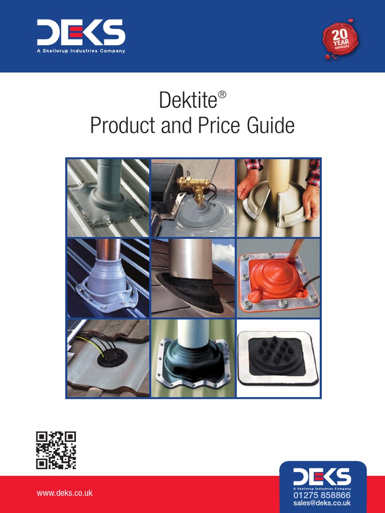 Dektite Prod Price Guide 0912 | PDF | Roof | Silicone