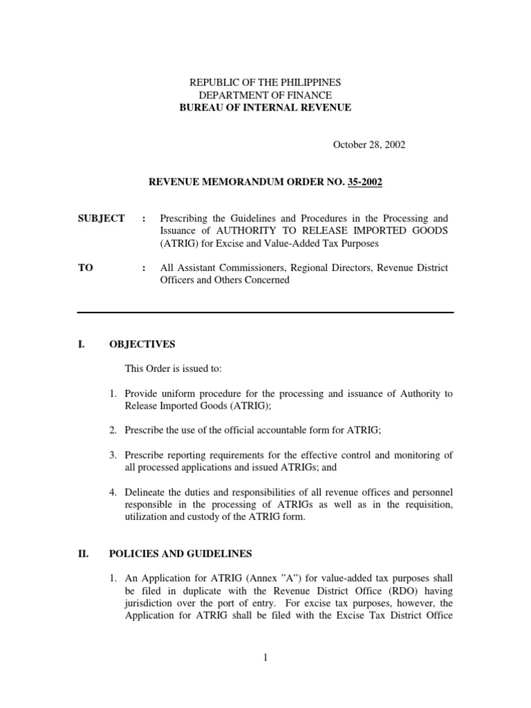 ATRIG Guidelines for Excise & VAT | PDF | Value Added Tax | Taxes