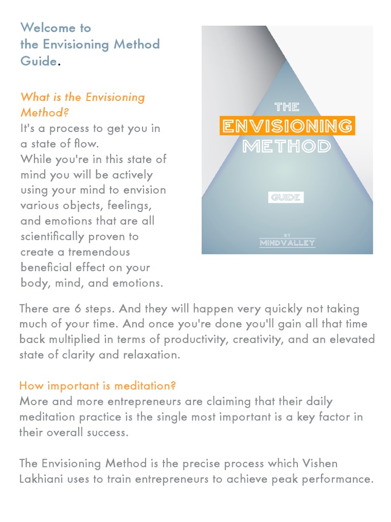 The Envisioning Method Guide | PDF | Gratitude | Compassion