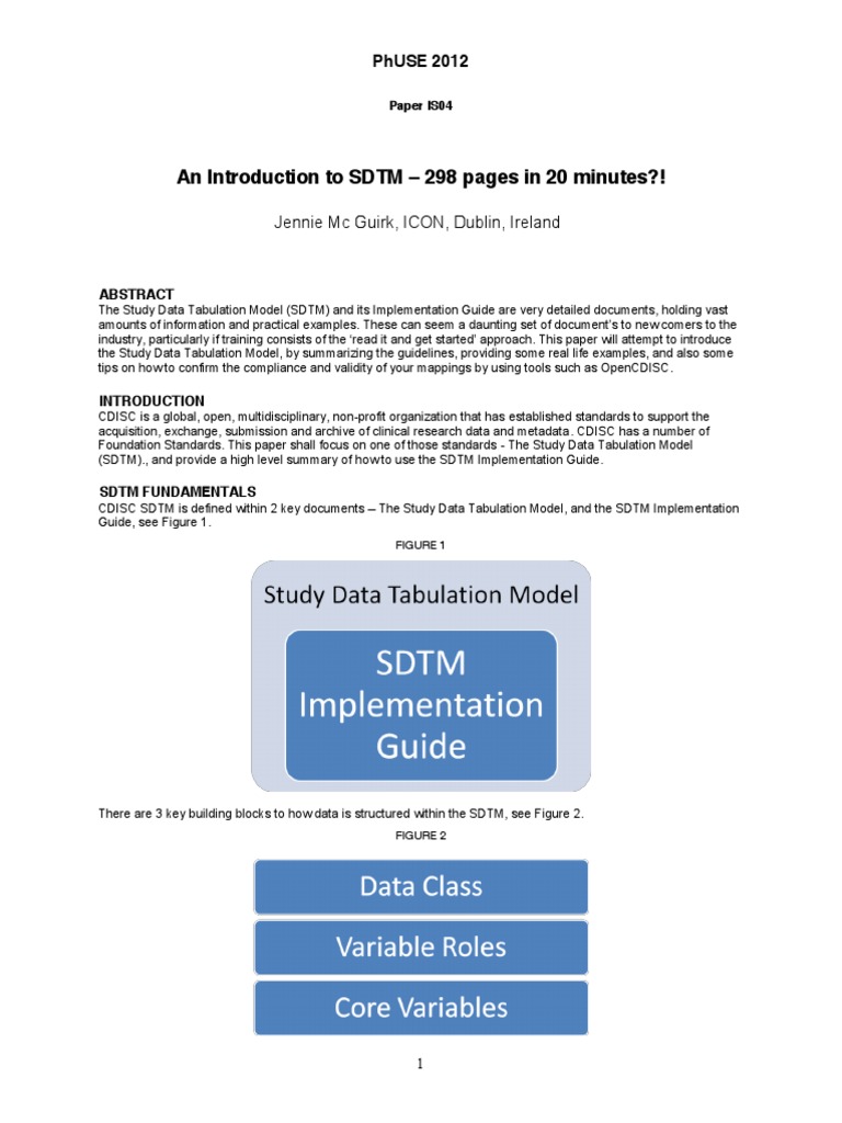 An Introduction To SDTM | PDF | Information Technology | Data