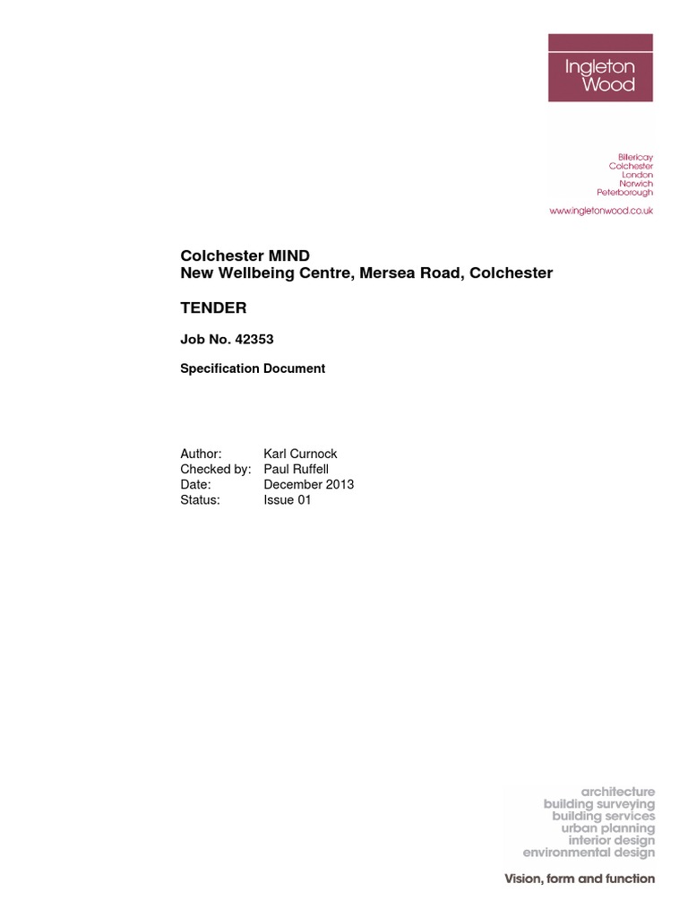 Tender document for construction project | Nature | Business