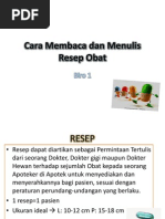 Panduan Penulisan Resep Obat yang Benar | PDF | Memasak, Makanan, & Anggur