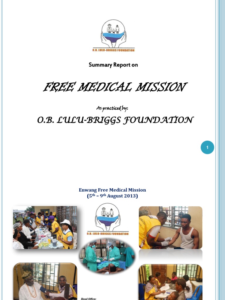 Report On Medical Mission in Enwang Community, Akwa Ibom State | PDF ...