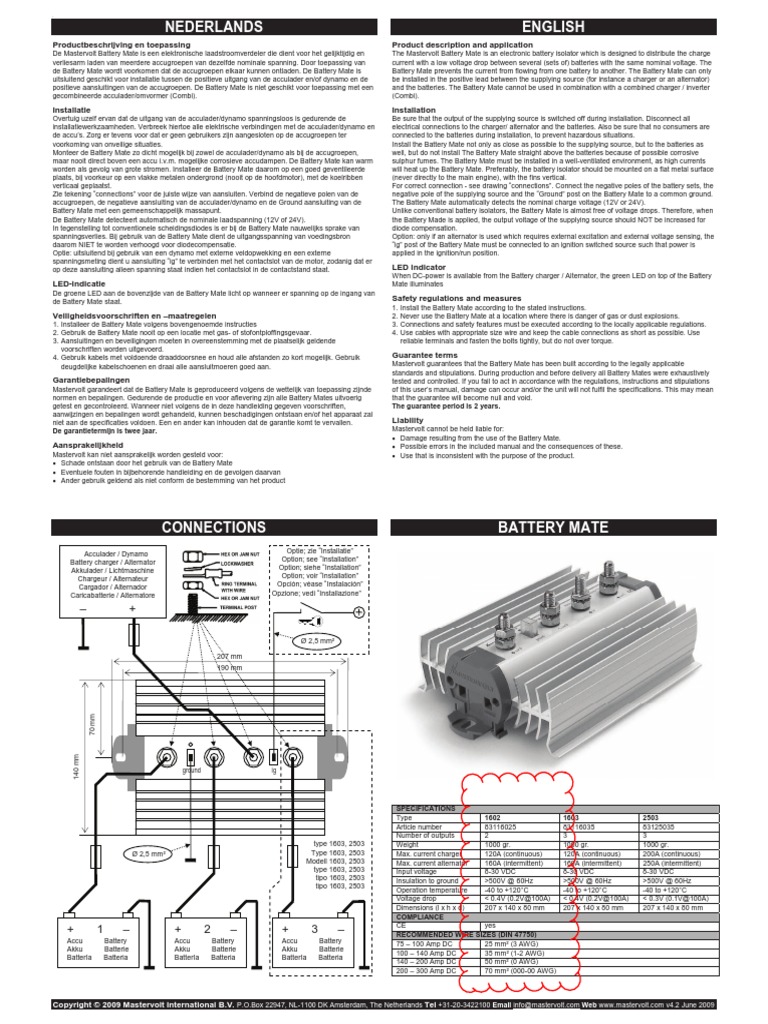 Mastervolt Battery Mate | PDF