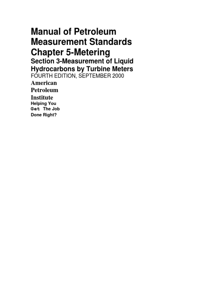 Liquid Hydrocarbon Measurement Standards | PDF