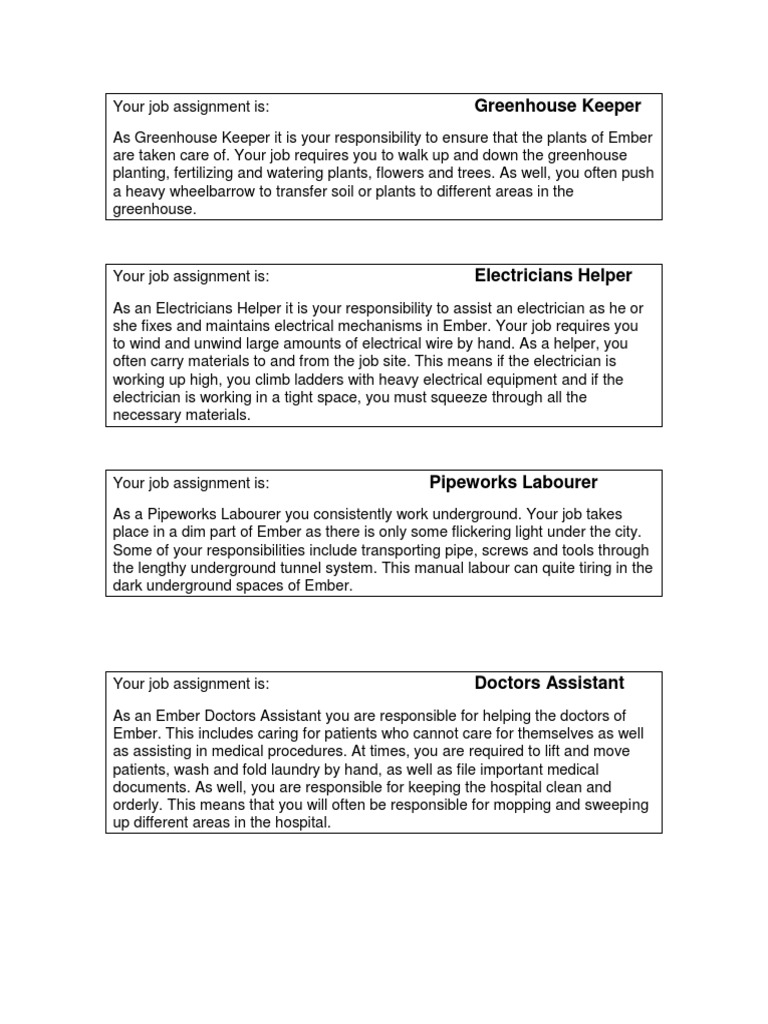 Ember Job Assignments | PDF