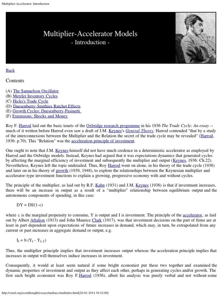 Multiplier-Accelerator Introduction | PDF | Multiplier (Economics ...