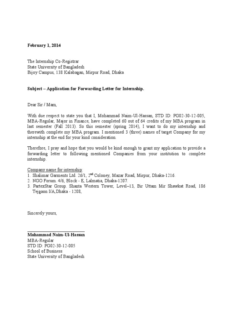 Internship Letter | PDF | Human Resource Management | Educational ...