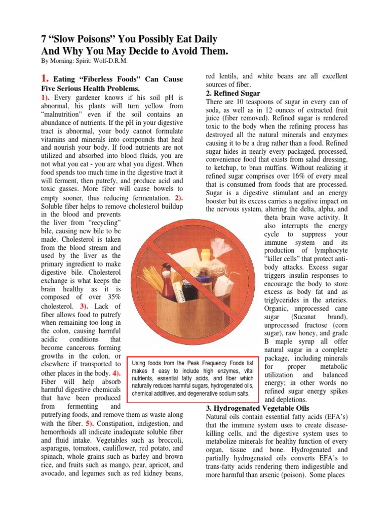 Five White Poisons | PDF