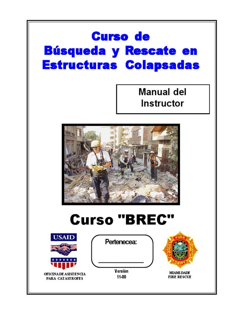 Manual Del Instructor Brec | PDF | Bombero | Costa Rica