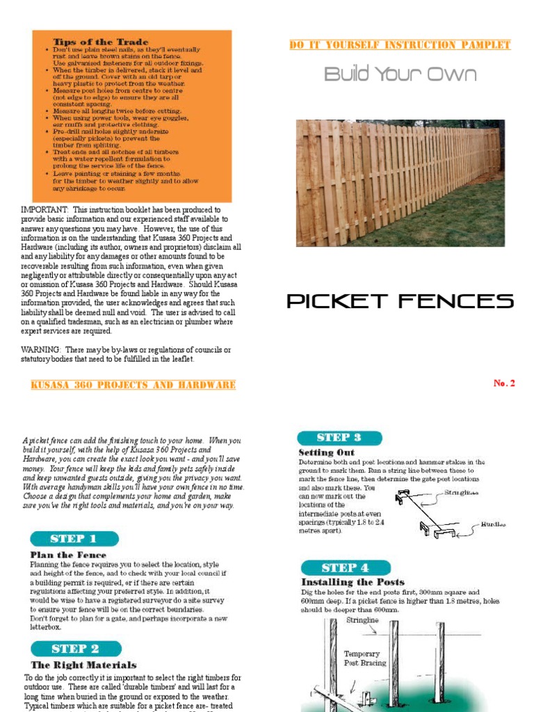 Build Your Own: Picket Fences | PDF