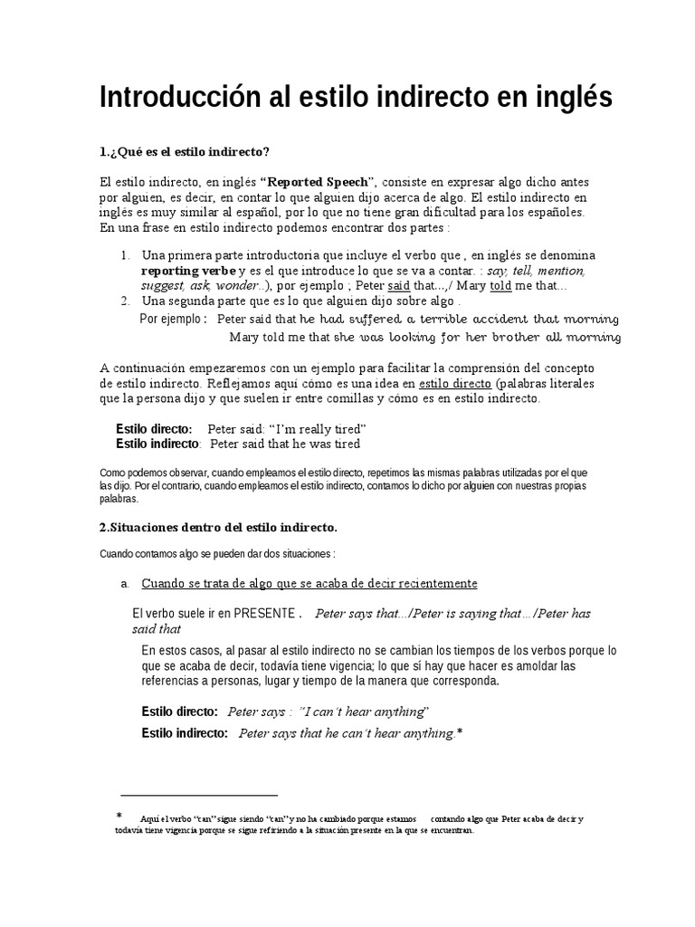 Estilo Indirecto | PDF | Comillas | Semántica