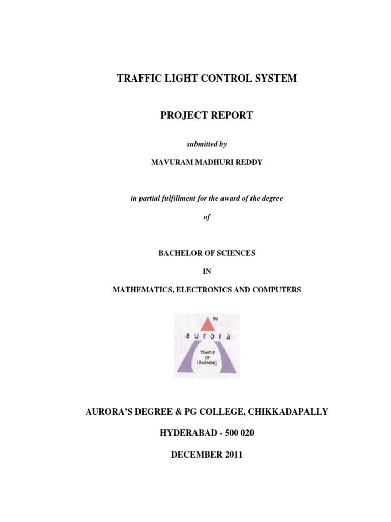 Traffic Light Control System Report | PDF | Electronic Circuits ...