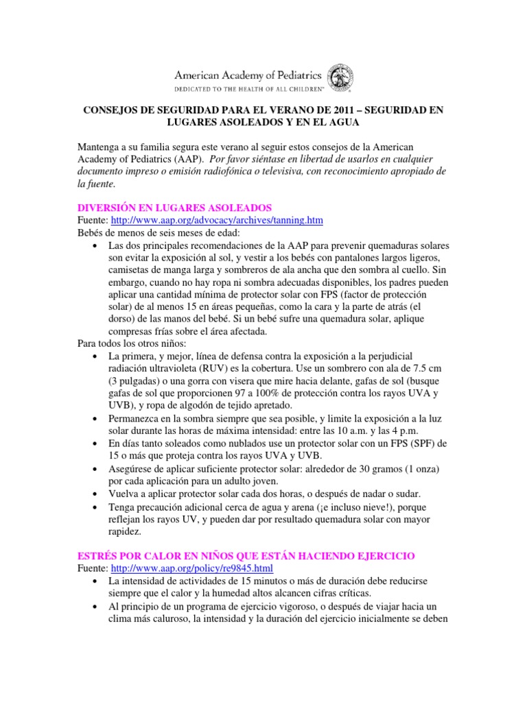 Cuidados Protegerse Del Sol | PDF | Protector solar | Natación humana