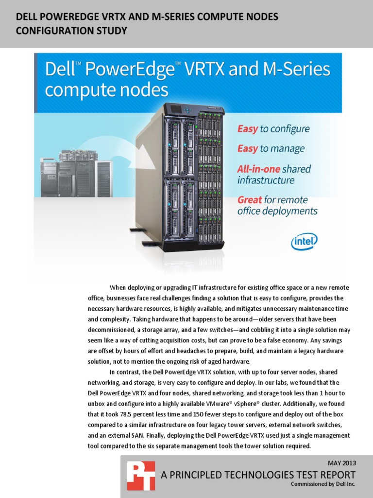 Dell PowerEdge VRTX and M-Series Compute Nodes Configuration Study ...